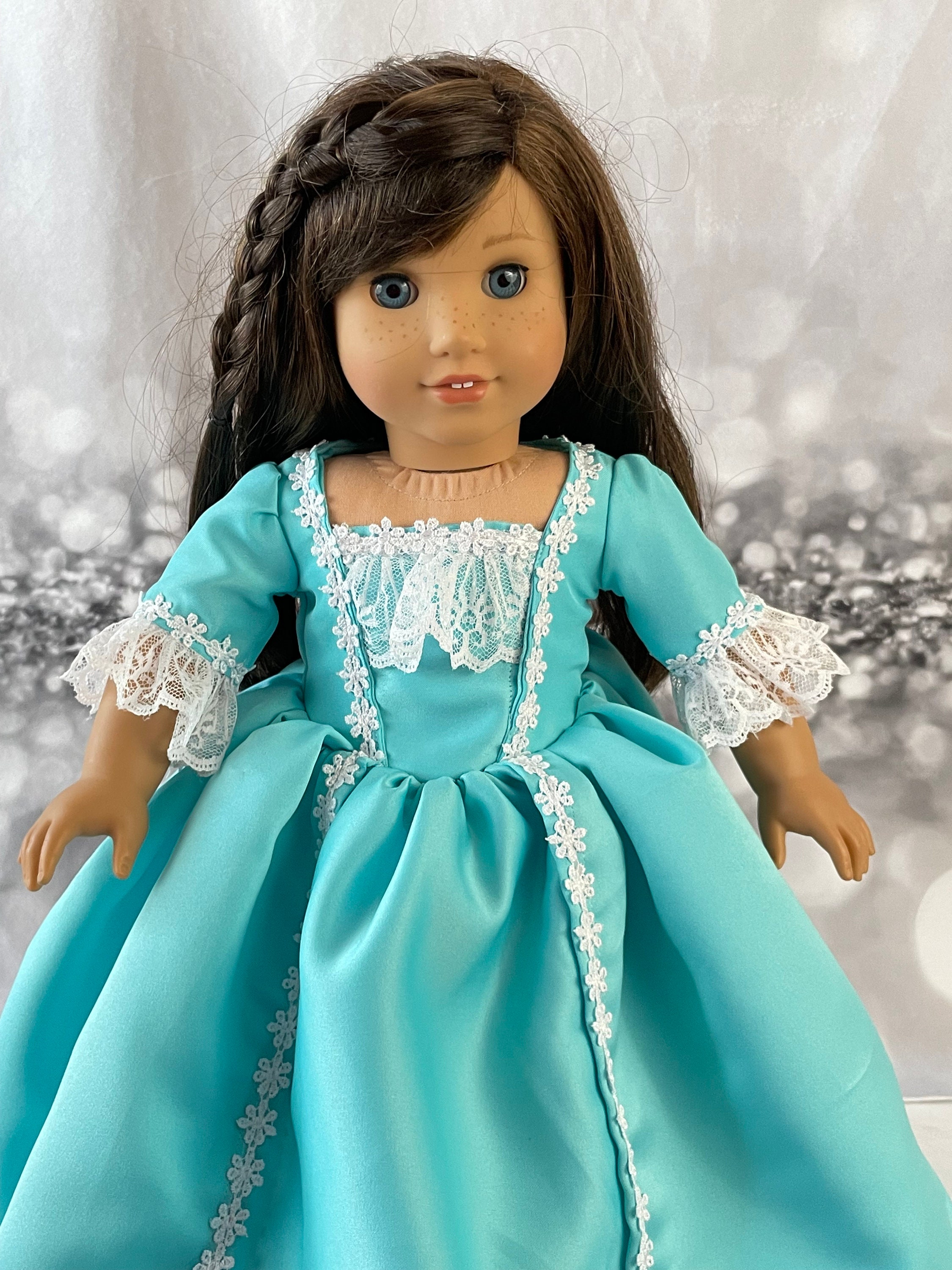 Hamilton Schuyler Sister's Doll Dress Teal Blue Eliza - Etsy