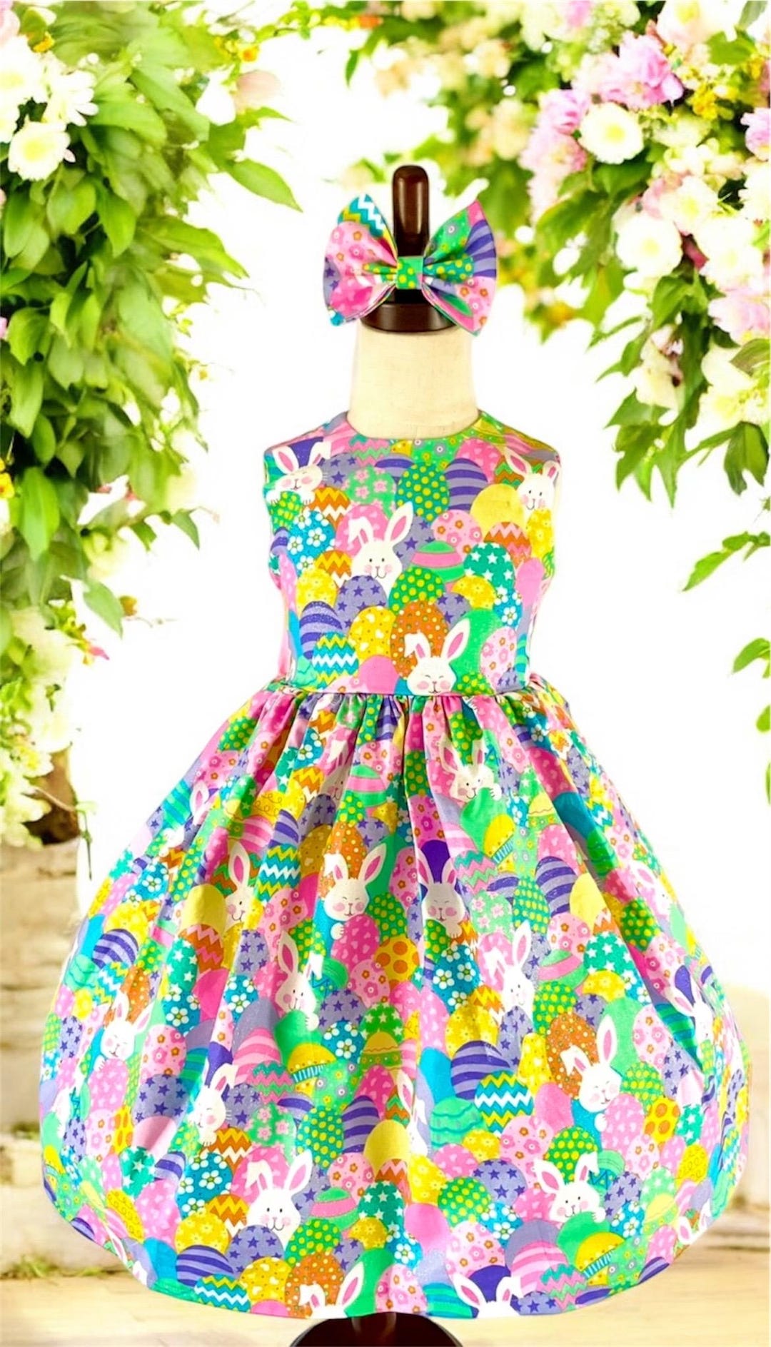 Girls Easter Dress, Girls Bunny Dress, Girls Spring Dress, Pretty ...
