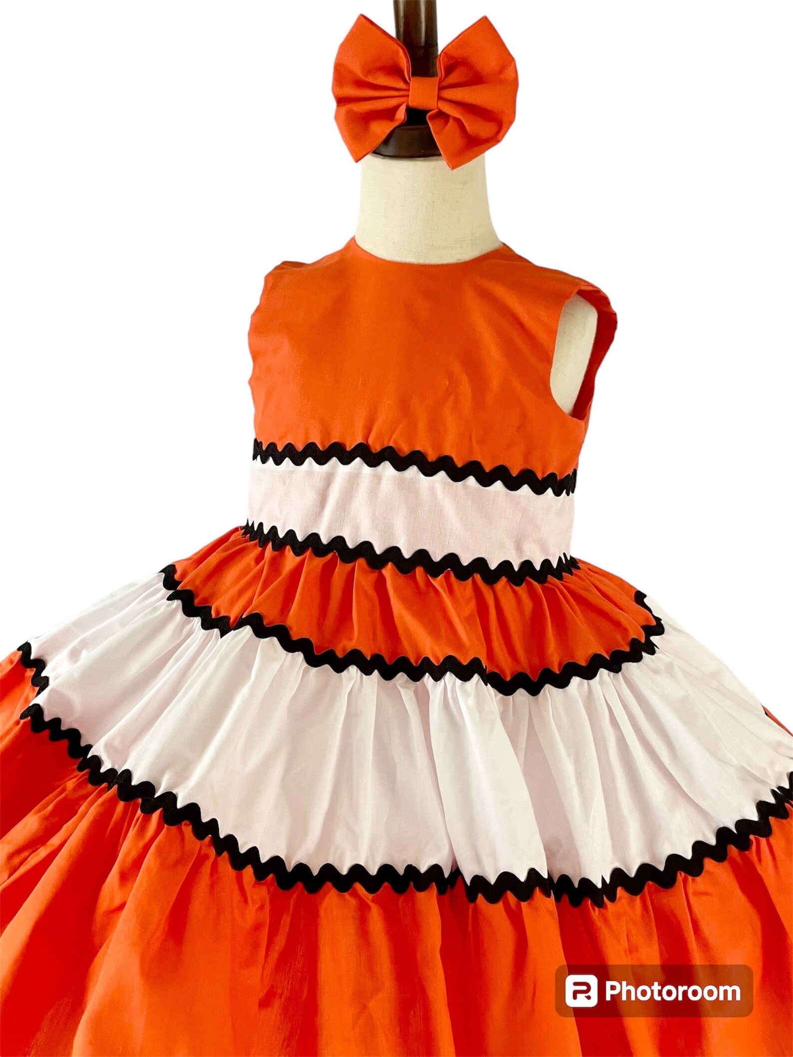 Nemo Inspired Dress Clown Fish Dress , Girl's Clown Fish Costume , Girl ...