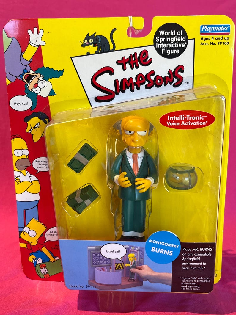The Simpsons World of Springfield Montgomery Burns Interactive Figure ...