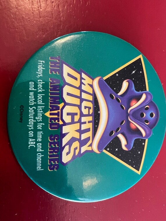 Disney Mighty Ducks The Animated Series TV Pinback Bu… - Gem