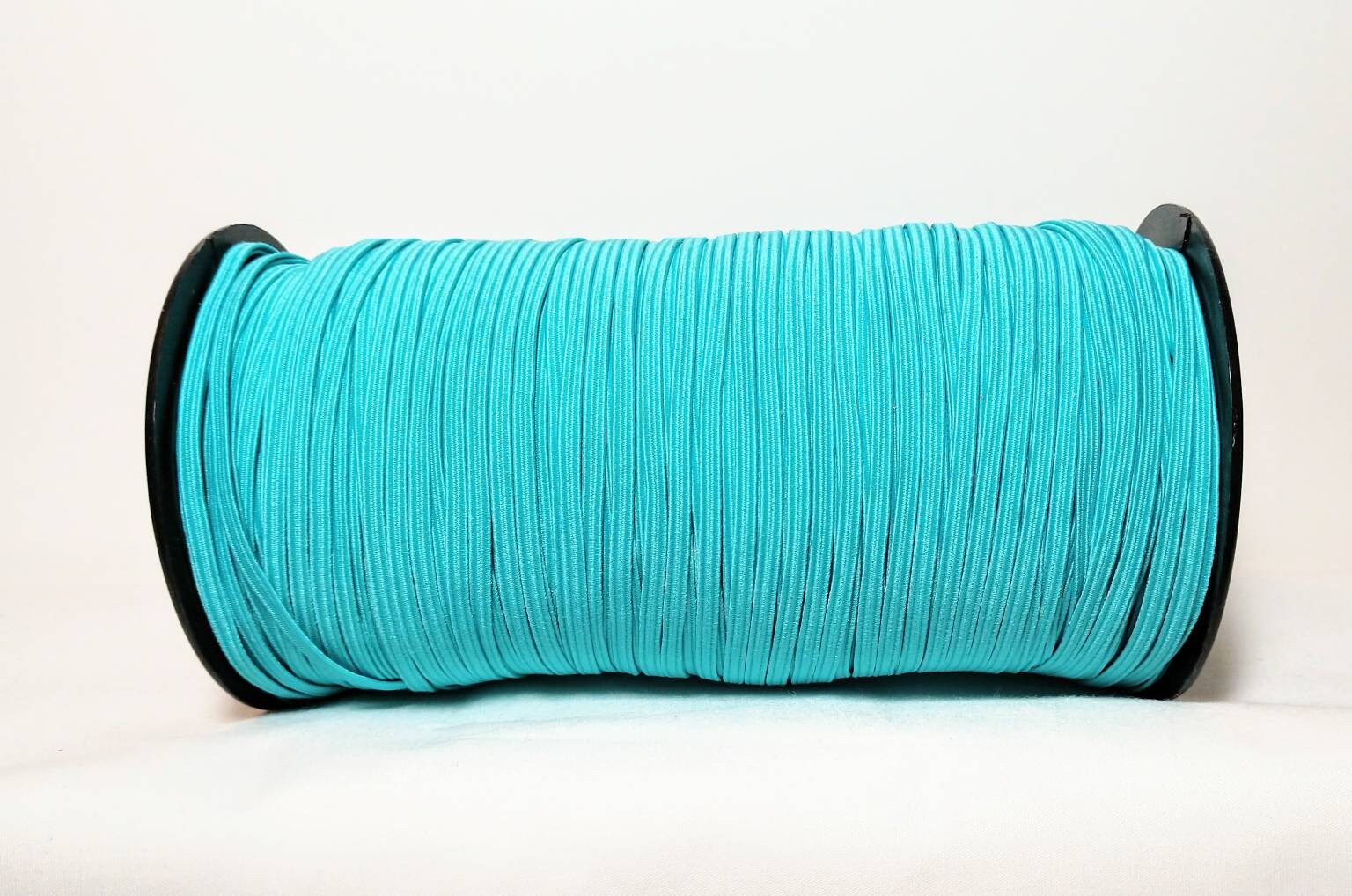 Aqua Blue Skinny Elastic - by the Yard or 200 Yard Roll - 1/8" Braided ...