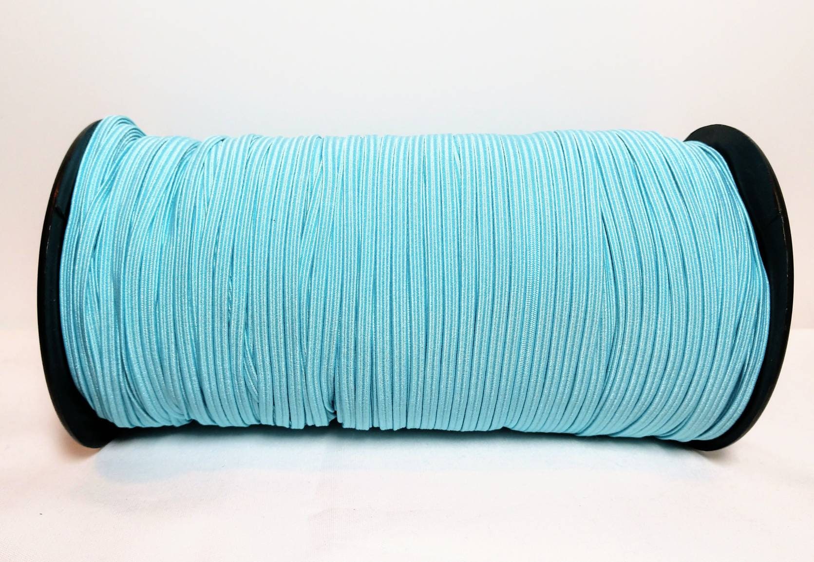 Baby Blue Skinny Elastic - by the Yard or 200 Yard Roll - 1/8" Braided ...