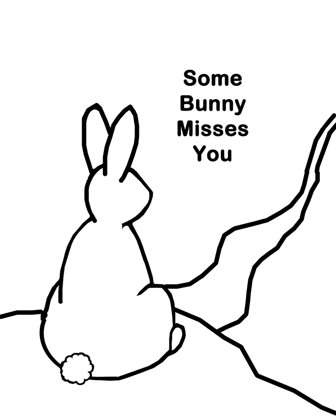 Bunny PNG Some Bunny Misses You Hand drawn digital art for - Etsy Italia
