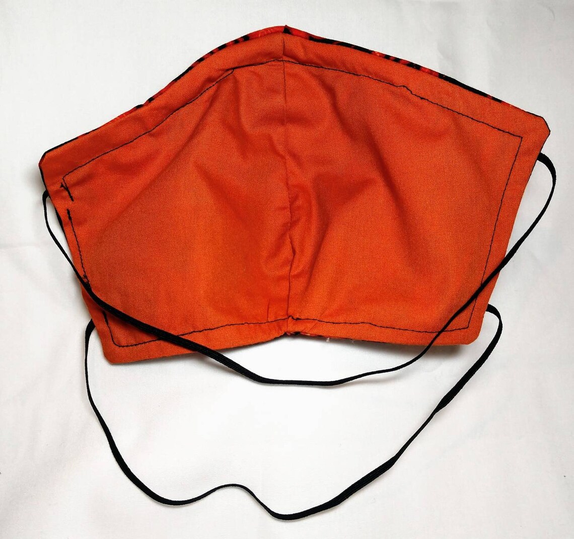 XL on Fire / Flames Pattern Reversible Cloth Face Mask W/ - Etsy