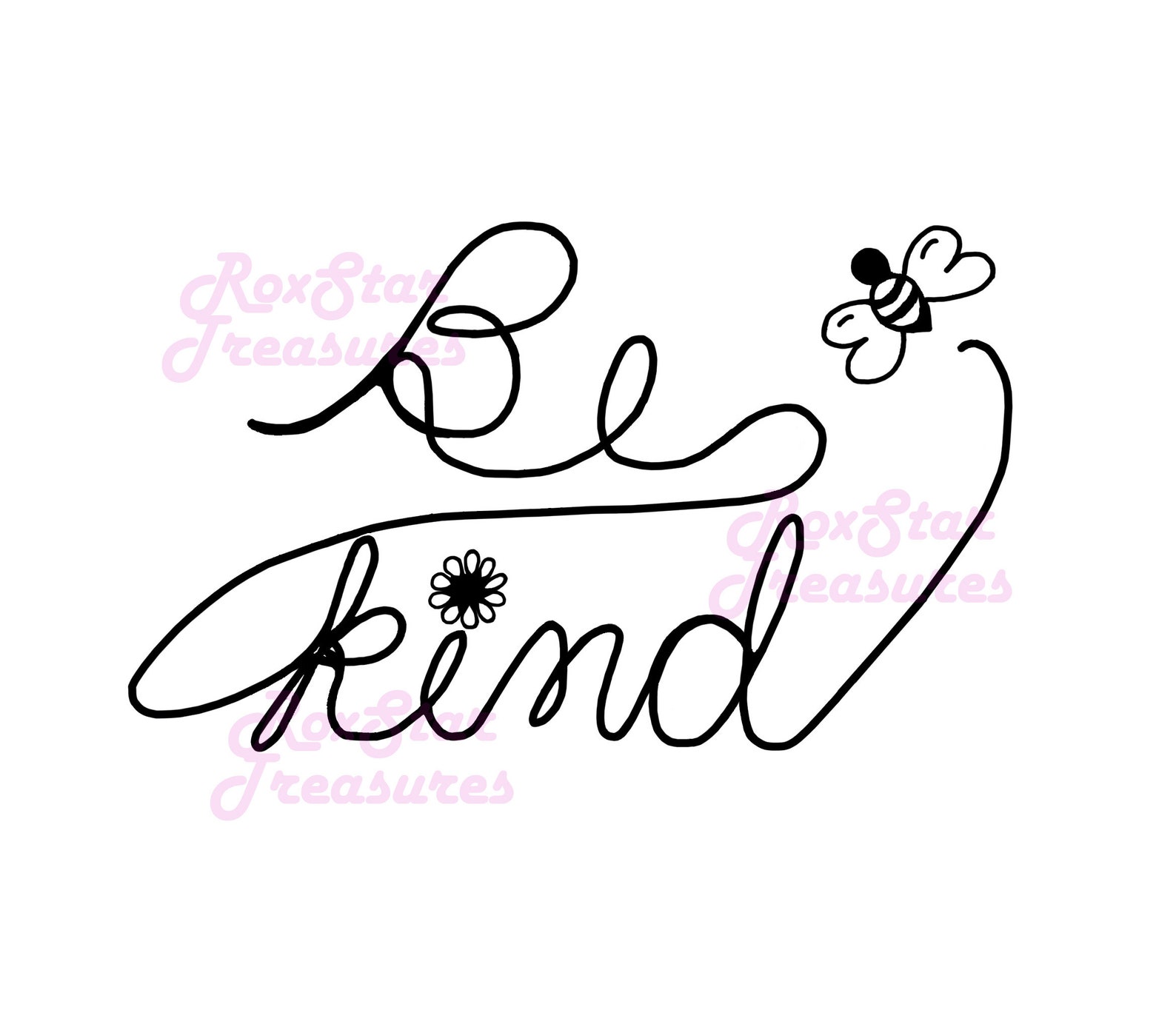 Be Kind SVG or PNG, Handwriting, Cursive, Hand Drawn Digital File ...