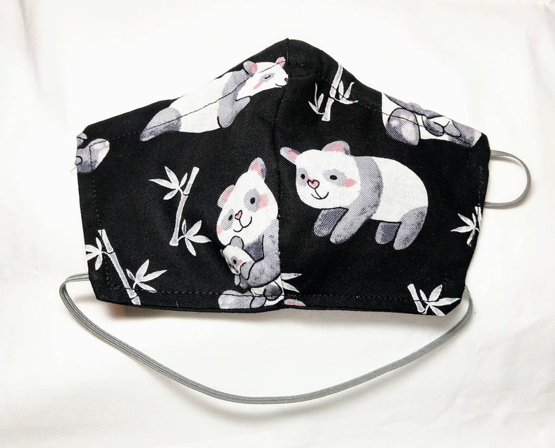 Child Size Playful Pandas Cloth Reversible Face Mask W/filter | Etsy