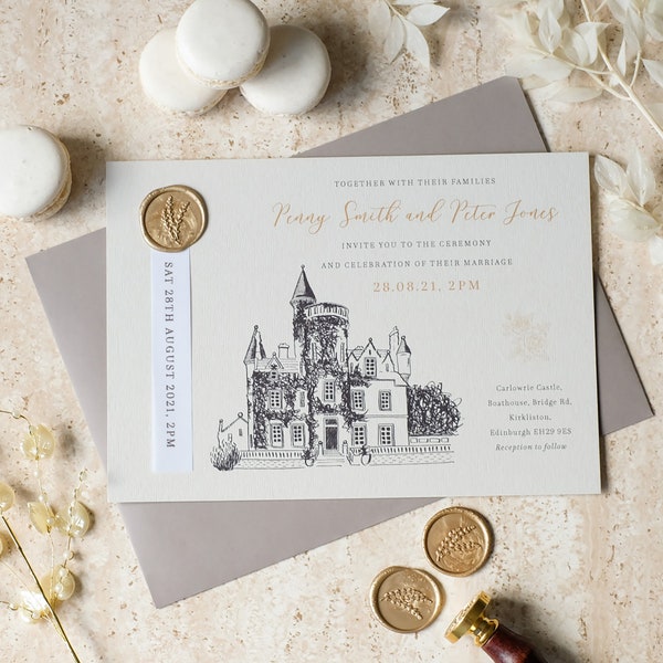 Castle Invitation - Etsy