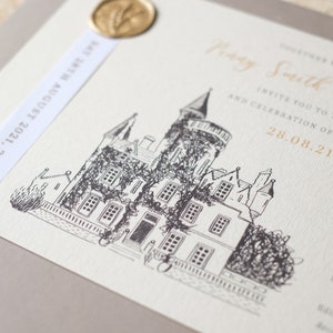 Castle Wedding Invitations, Castle Invites, Custom Wedding Venue ...