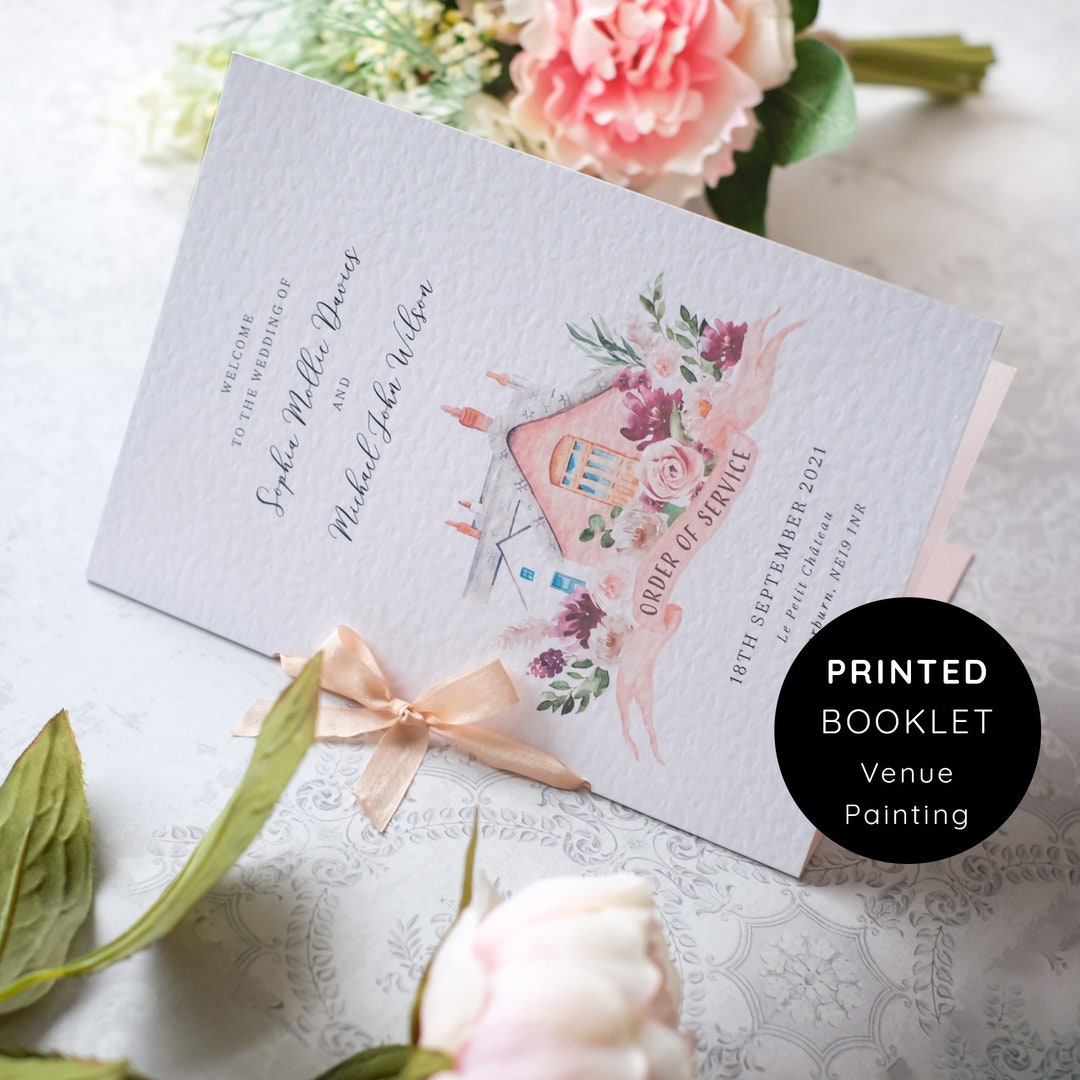 Wedding Order of Service Booklet, Church Order of Service, Order of ...