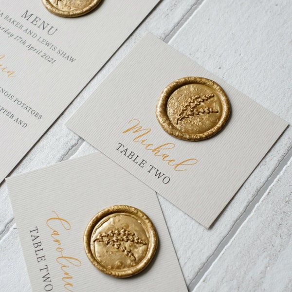 Gold Place Card - Etsy