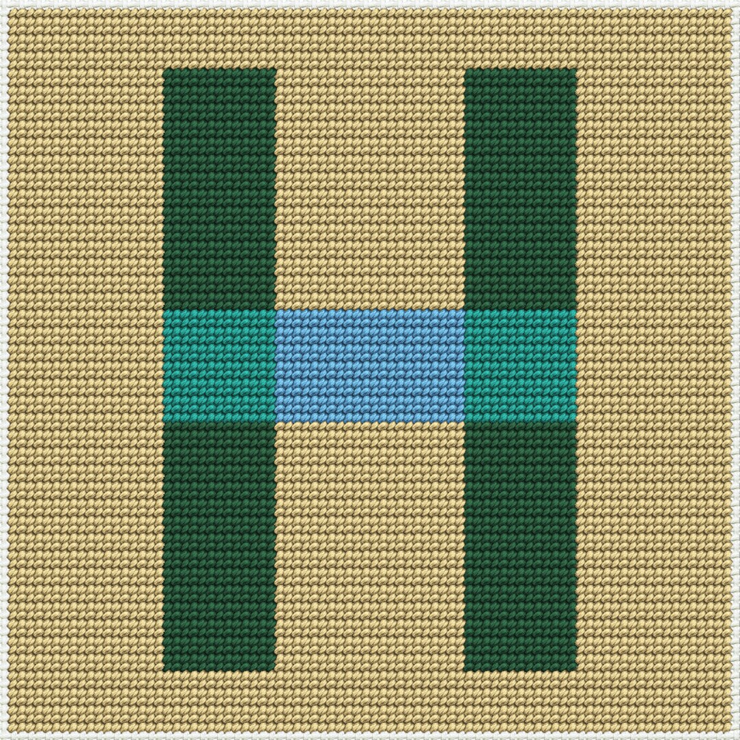 Alphabet Needlepoint Kit Monogram Tapestry Kit Letter H 7 X 7 - Etsy