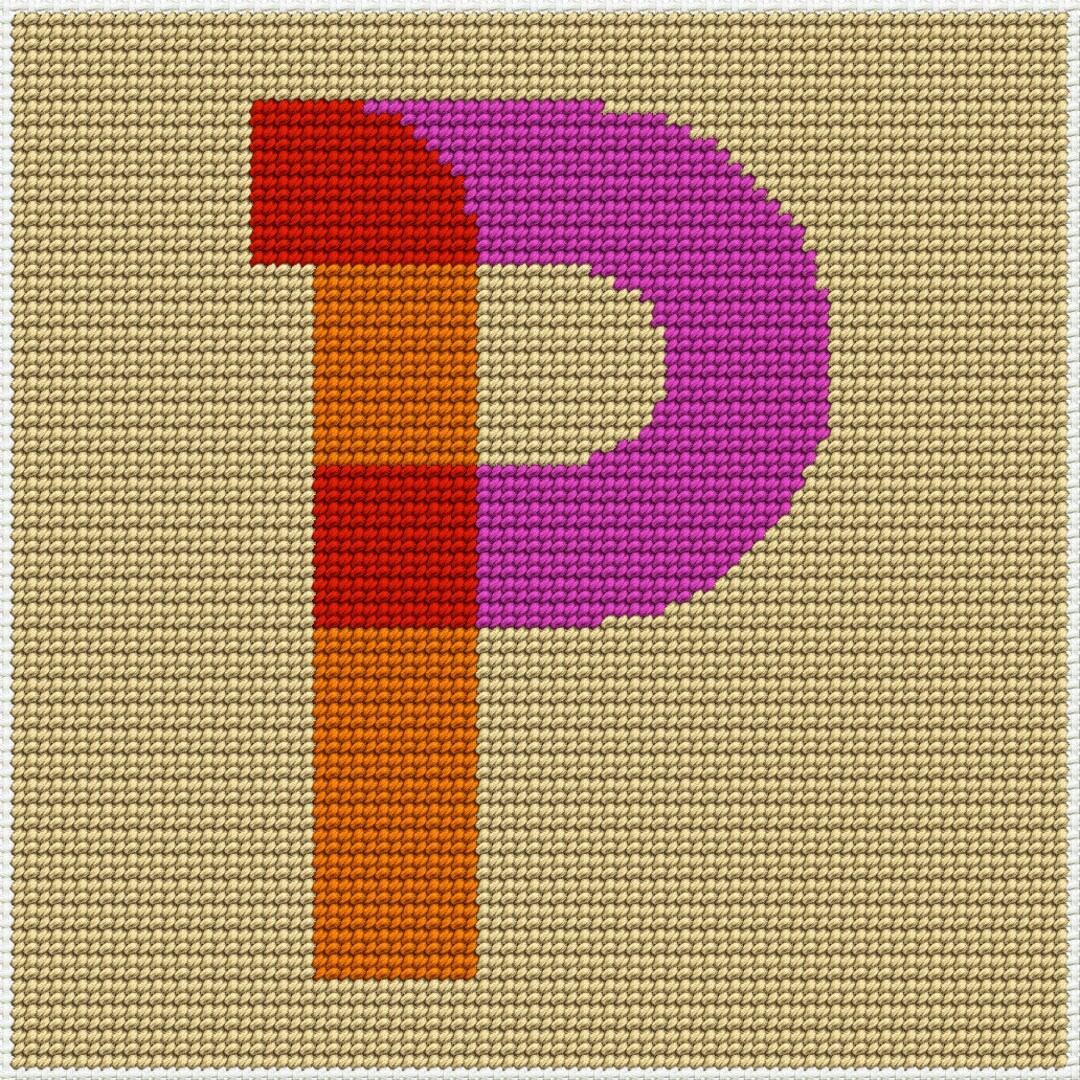 Alphabet Needlepoint Kit Monogram Tapestry Kit Letter P 7" X 7" - Etsy