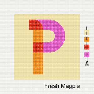 Alphabet Needlepoint Kit Monogram Tapestry Kit Letter P 7" X 7" - Etsy
