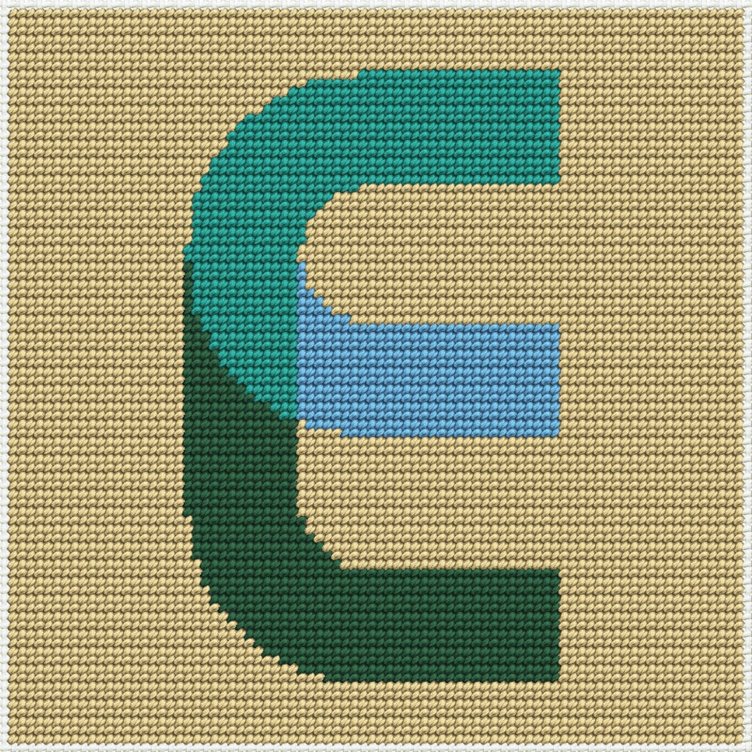 Alphabet Needlepoint Kit Monogram Tapestry Kit Letter E 7" X 7" - Etsy