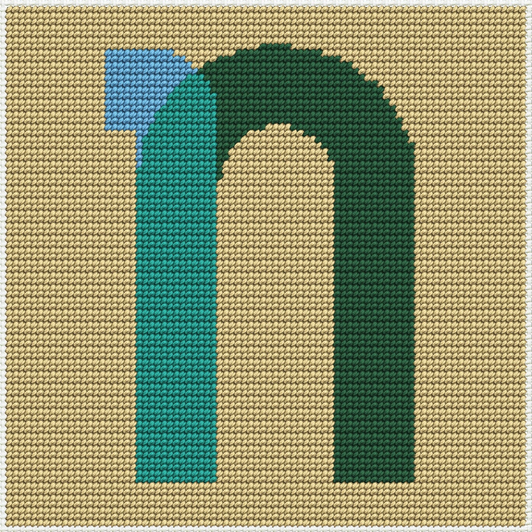 Alphabet Needlepoint Kit Monogram Tapestry Kit Letter N 7" X 7" - Etsy
