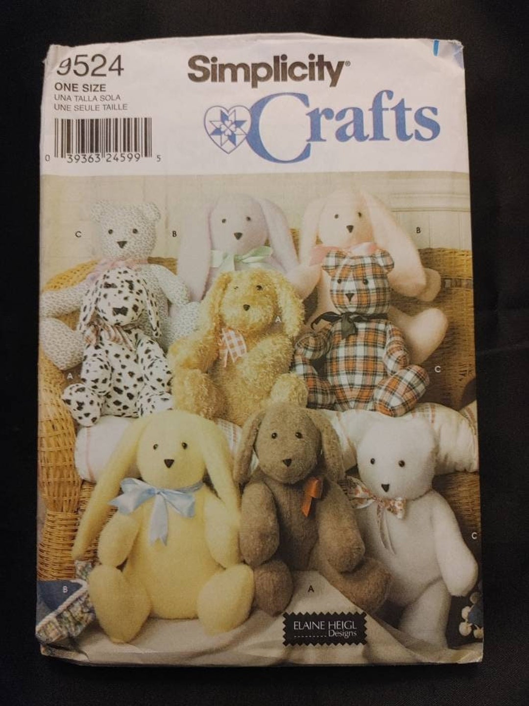 Simplicity Crafts 9524 Two Pattern Piece Animals approx. 14 35.5cm ...