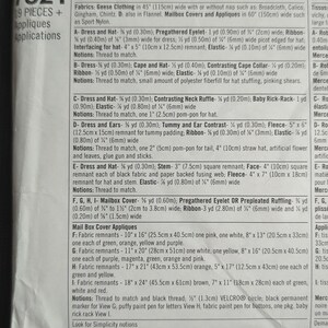 Simplicity 7521 11 Inch Lawn Geese Clothing and Mailbox Cover Vintage ...