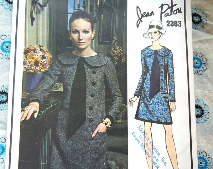 Vogue Paris Original 2383 Misses Dress Jean Patou Uncut Vintage Printed ...