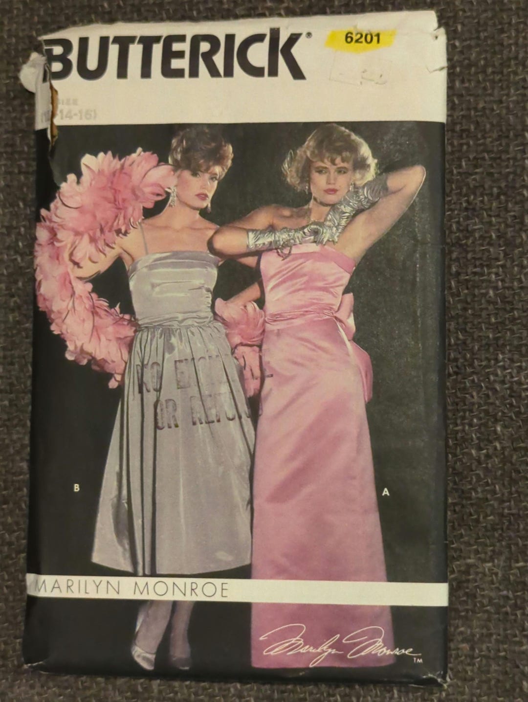 Butterick 6201 Marilyn Monroe Misses Dress and Sash Uncut Vintage ...