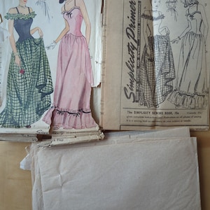Simplicity 1453: Misses' Evening Dress Unprinted Vintage Sewing Pattern ...