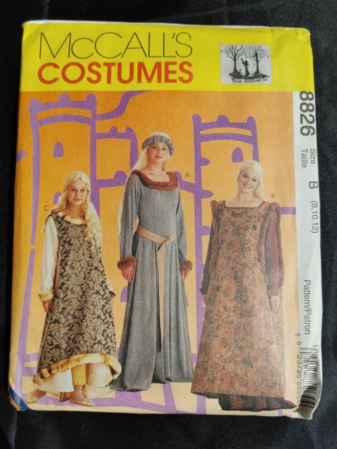 1997 Mccall's Costumes 8826 Misses Medieval Costumes Adult Size B 8,10 ...