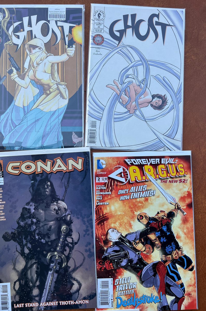 Lot of 8 Comic Books Conan, Ghost, Bad World, Argus, the Eternal, House ...
