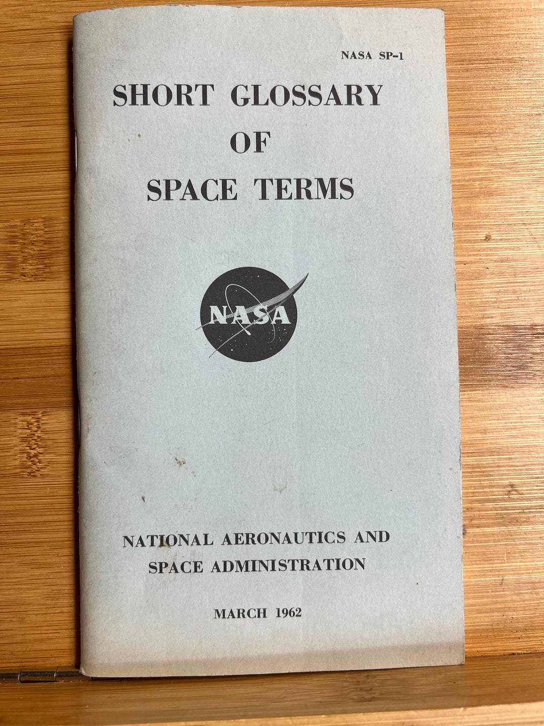 NASA Space Manual SHORT GLOSSARY of Space Terms 1962 Original ...