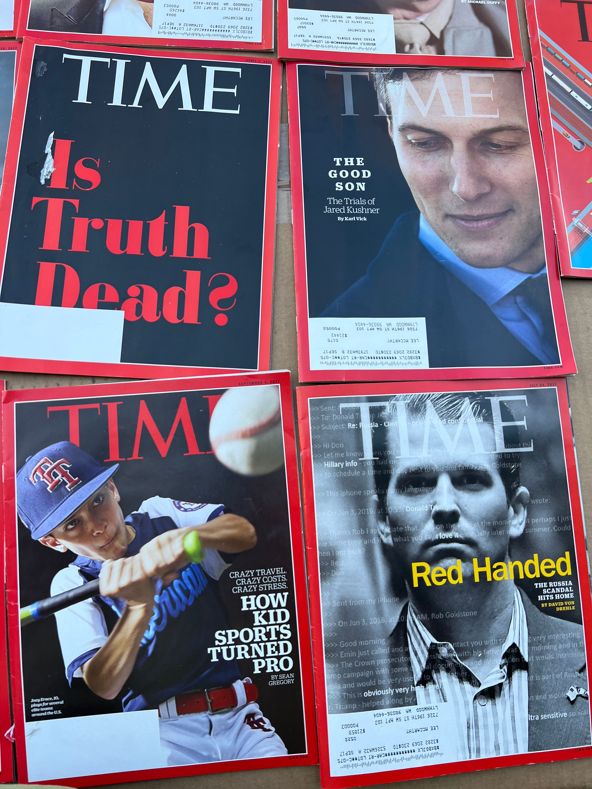 Lot of 17 Issues of TIME Magazine 2017 - Etsy