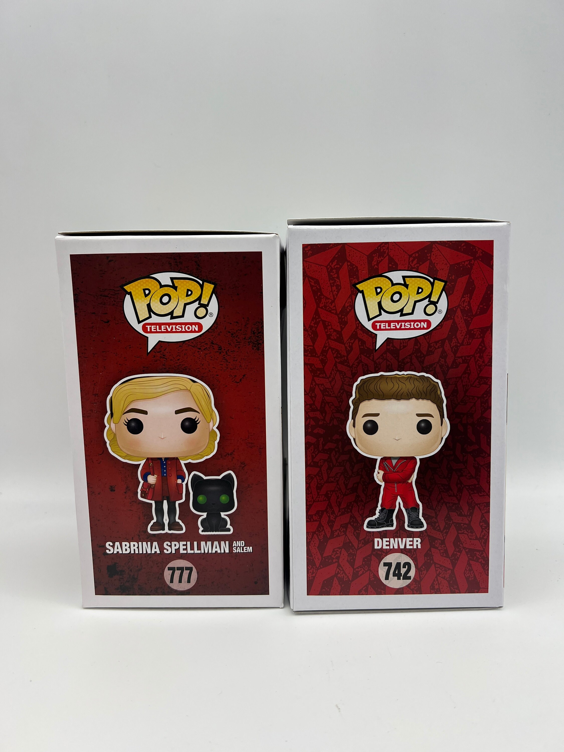 Lot of 2 Funko Pop Sabrina Spellman W/ Salem 777, La Casa De Papel Denver 742 NEW - Etsy