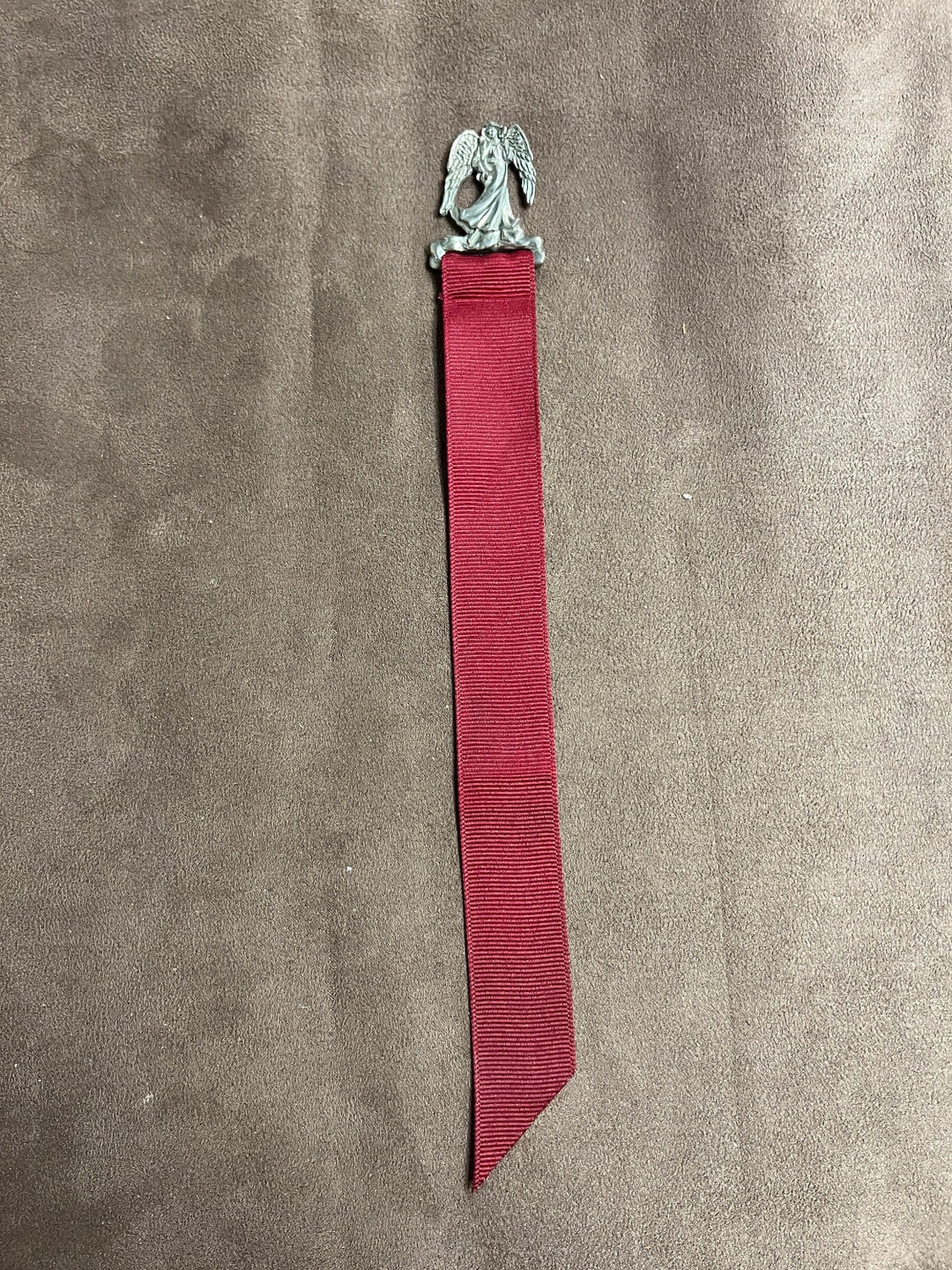 Vintage Seagull Pewter Canada Angel Bookmark Red Ribbon 1995 - Etsy