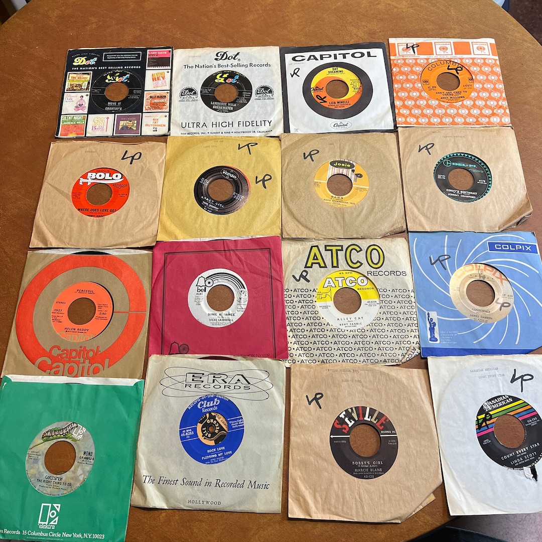Vintage 1970s Vinyl Lot of 16 LP Records 45 RPM - Etsy