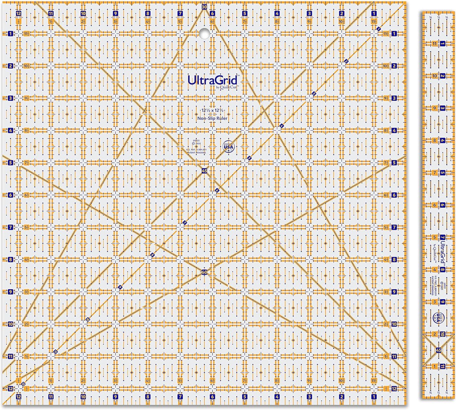 Quiltcut Ultragrid 12" Square Bonus Non-slip Quilting Ruler Set - Etsy
