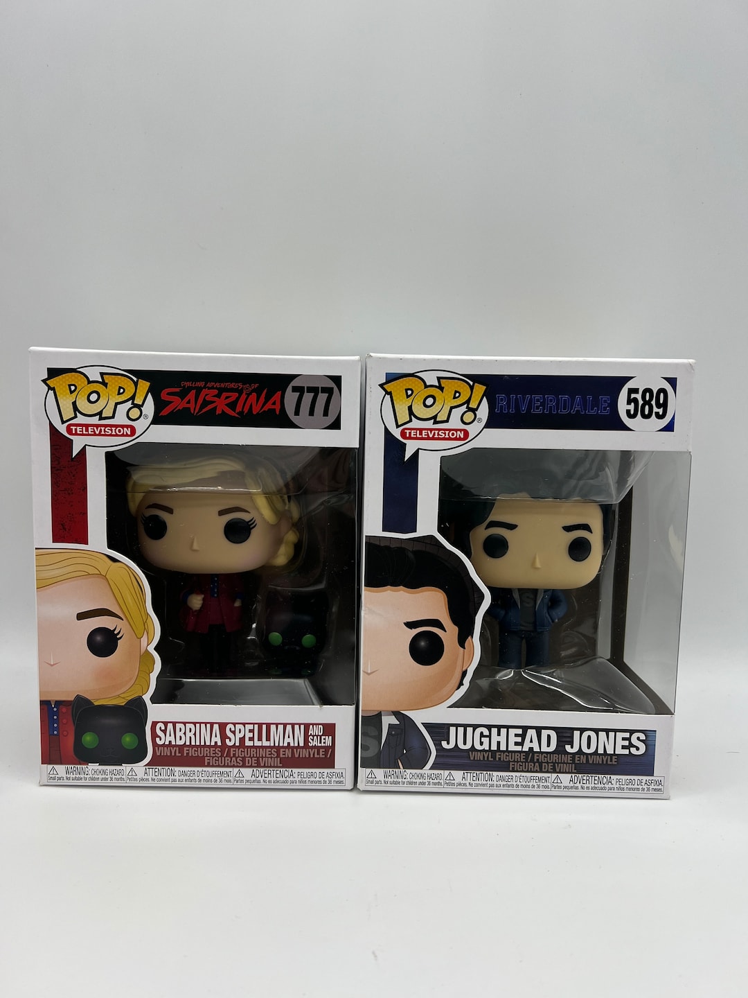 Lot of 2 Funko Pop Sabrina Spellman and Salem 777, Riverdale Jughead ...