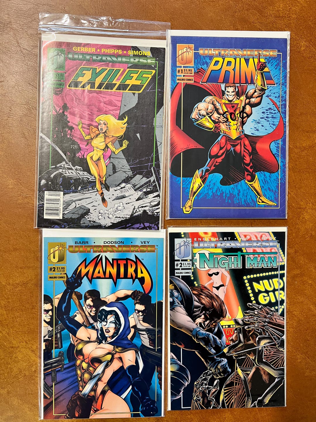 Lot of 4, Malibu Comics, Ultraverse Exiles, the Ultraverse, Mantra ...