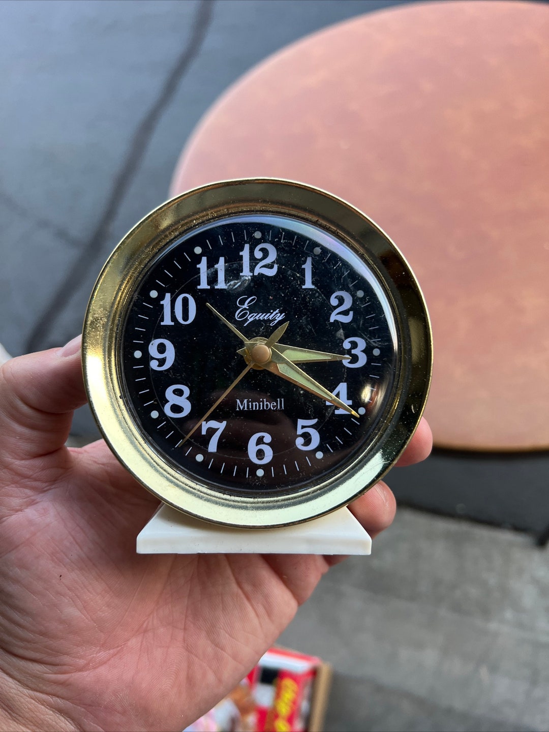 Vintage Equity Minibell Wind up Clock Gold Trim Glow in Dark - Etsy