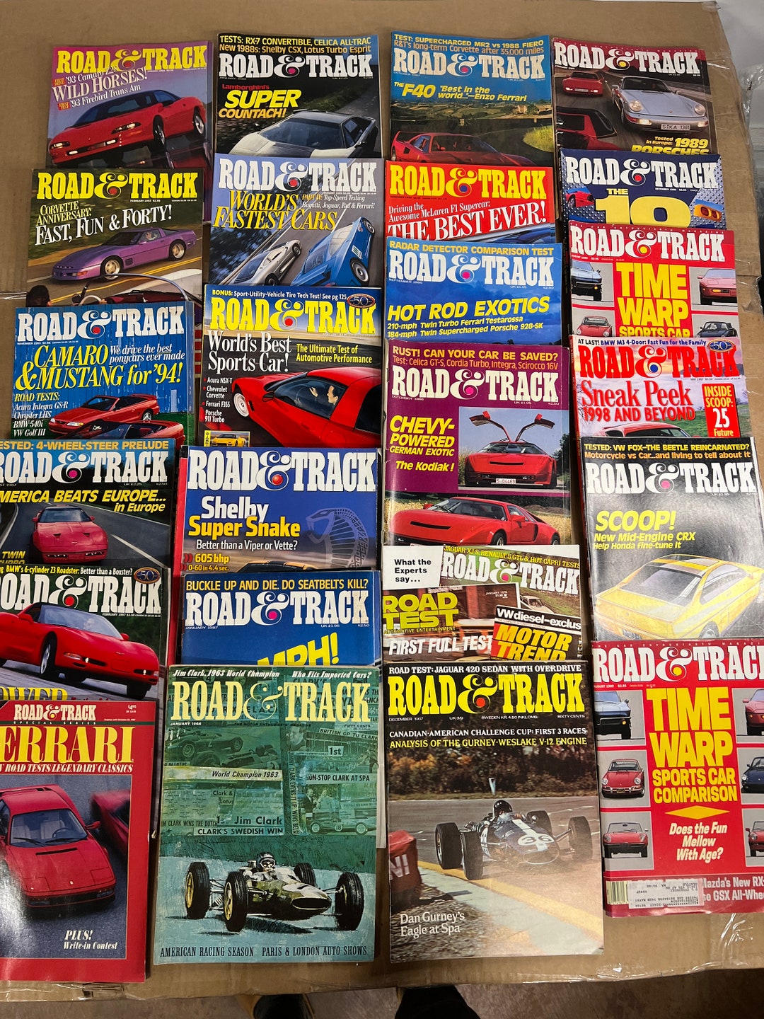 Lot of 24 Issues of Road & Track Magazines 1980's-1990's - Etsy