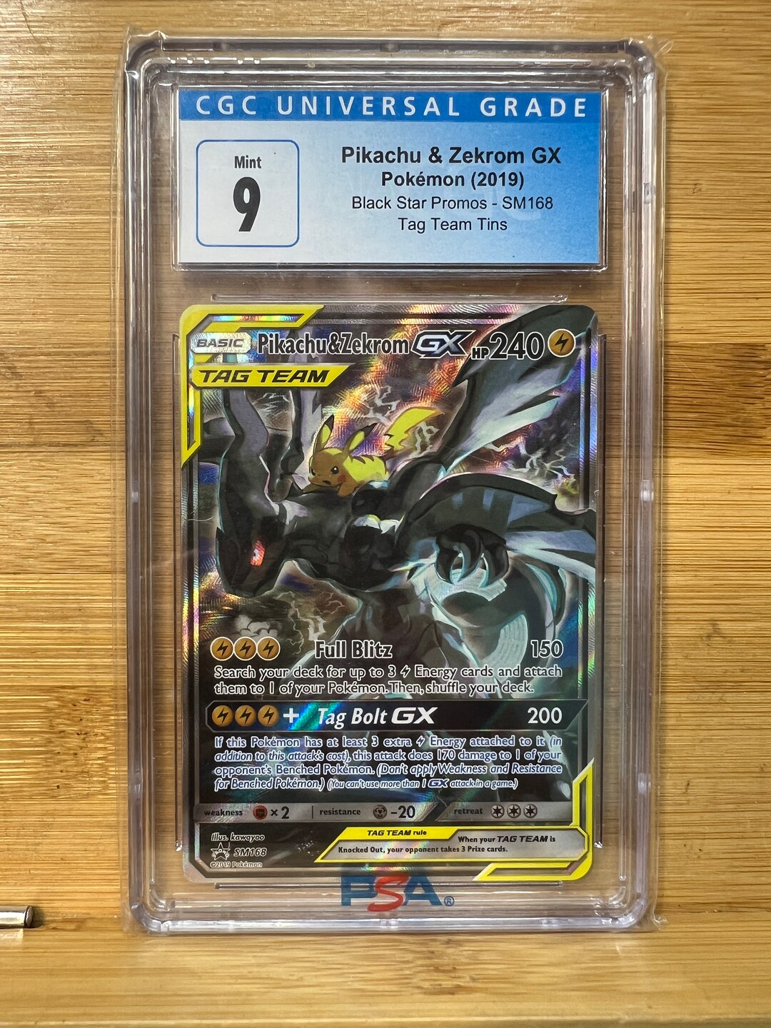 2019 Pokemon Pikachu & Zekrom Tag Team GX SM168 Black Star Promo CGC 9 MINT - Etsy