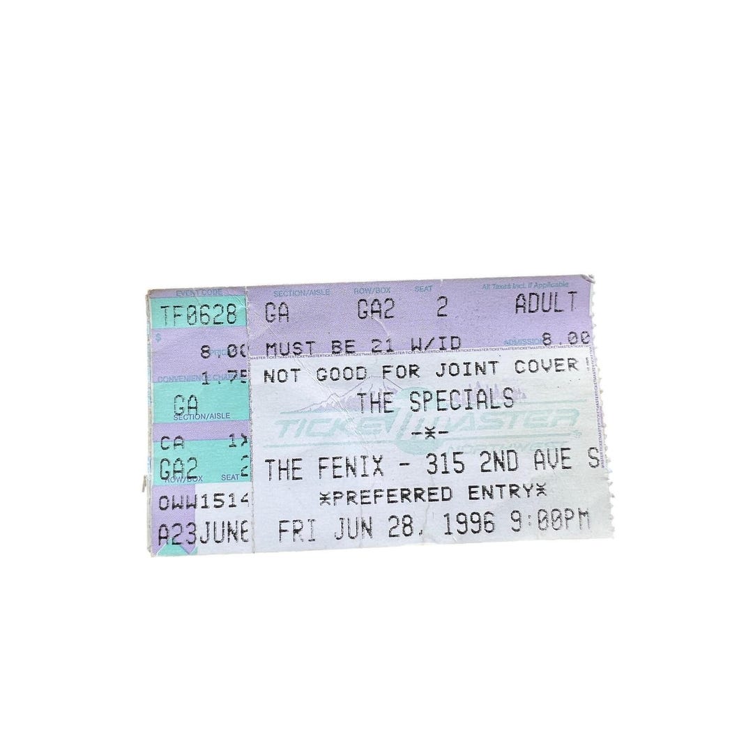 The Specials June 28 1996 Concert Ticket Stub - Etsy