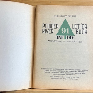 WWII WW2 US Unit History Booklet 91st Infantry Division - Etsy