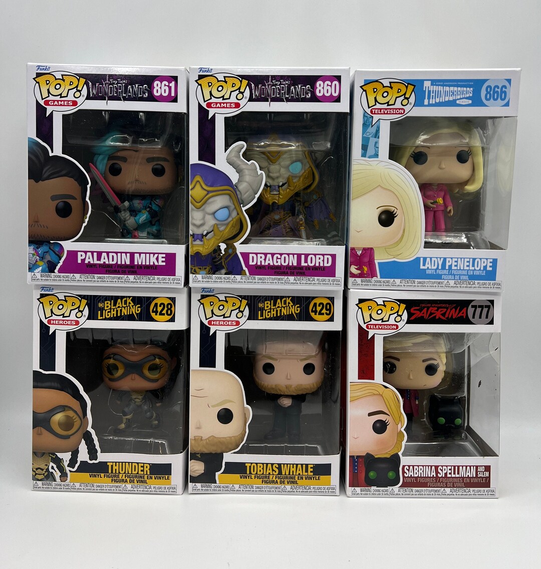 Lot of 6 Funko Pop Tiny Tina's Wonderlands Black Lightning Thunderbirds ...