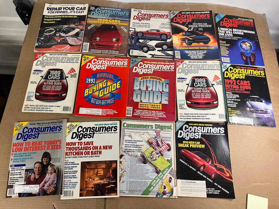 Lot of 14 Consumers Digest Magazine 1980's, 1990's Issues - Etsy