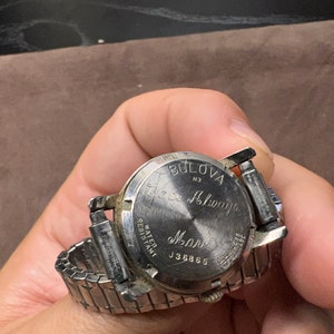 Vintage Bulova Accutron N3 Silver Tone Swiss Quartz Watch Womens Water ...