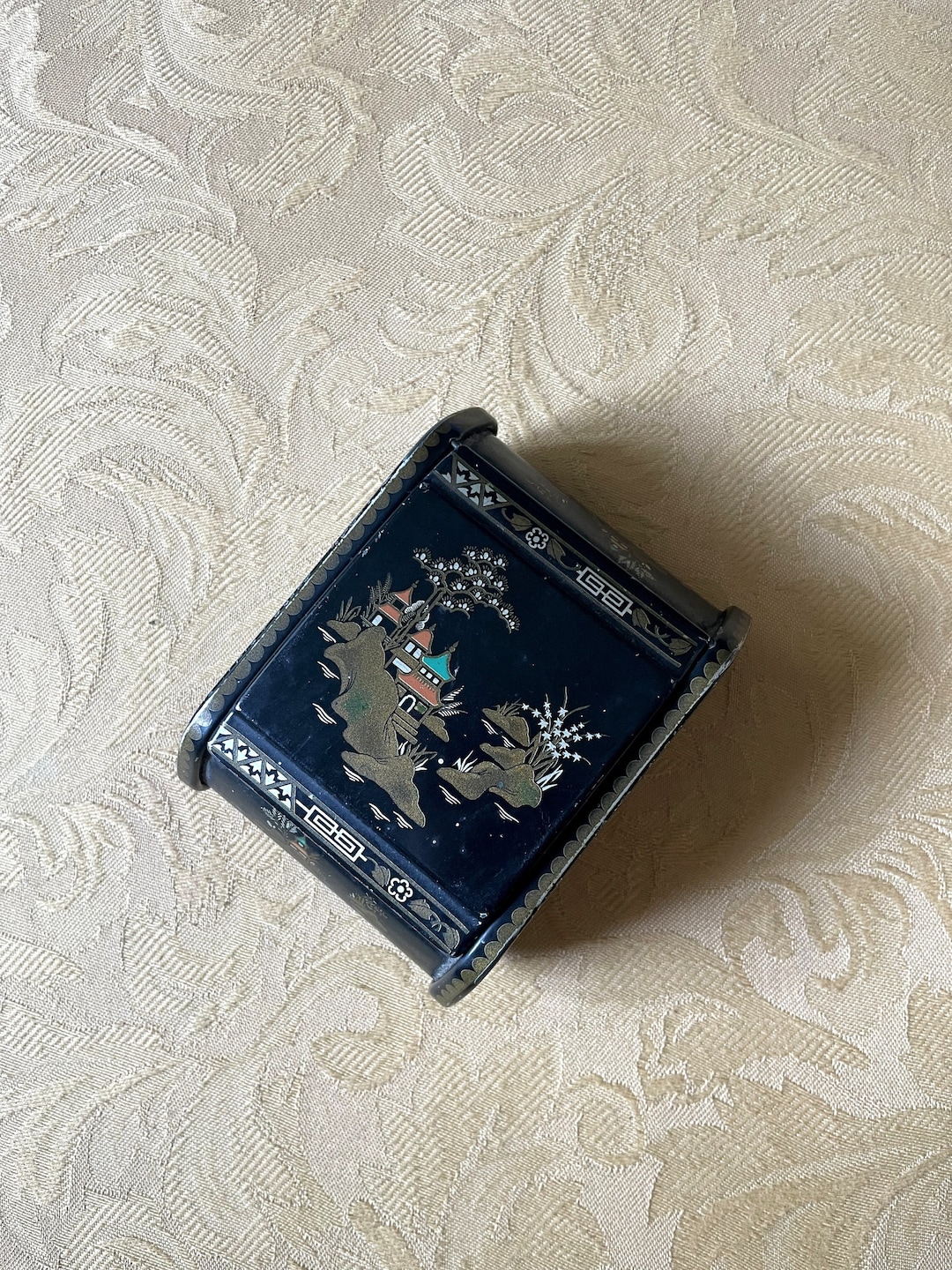 Vintage Cigarette and Cigar Box Jewelry Box Trinket Oriental Asian ...