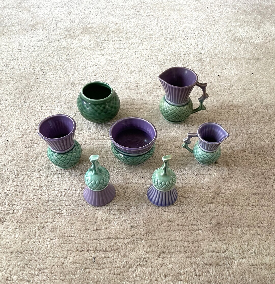 Vintage Thistle Flower Tabelware Scottish Celtic Design 1950 50s ...
