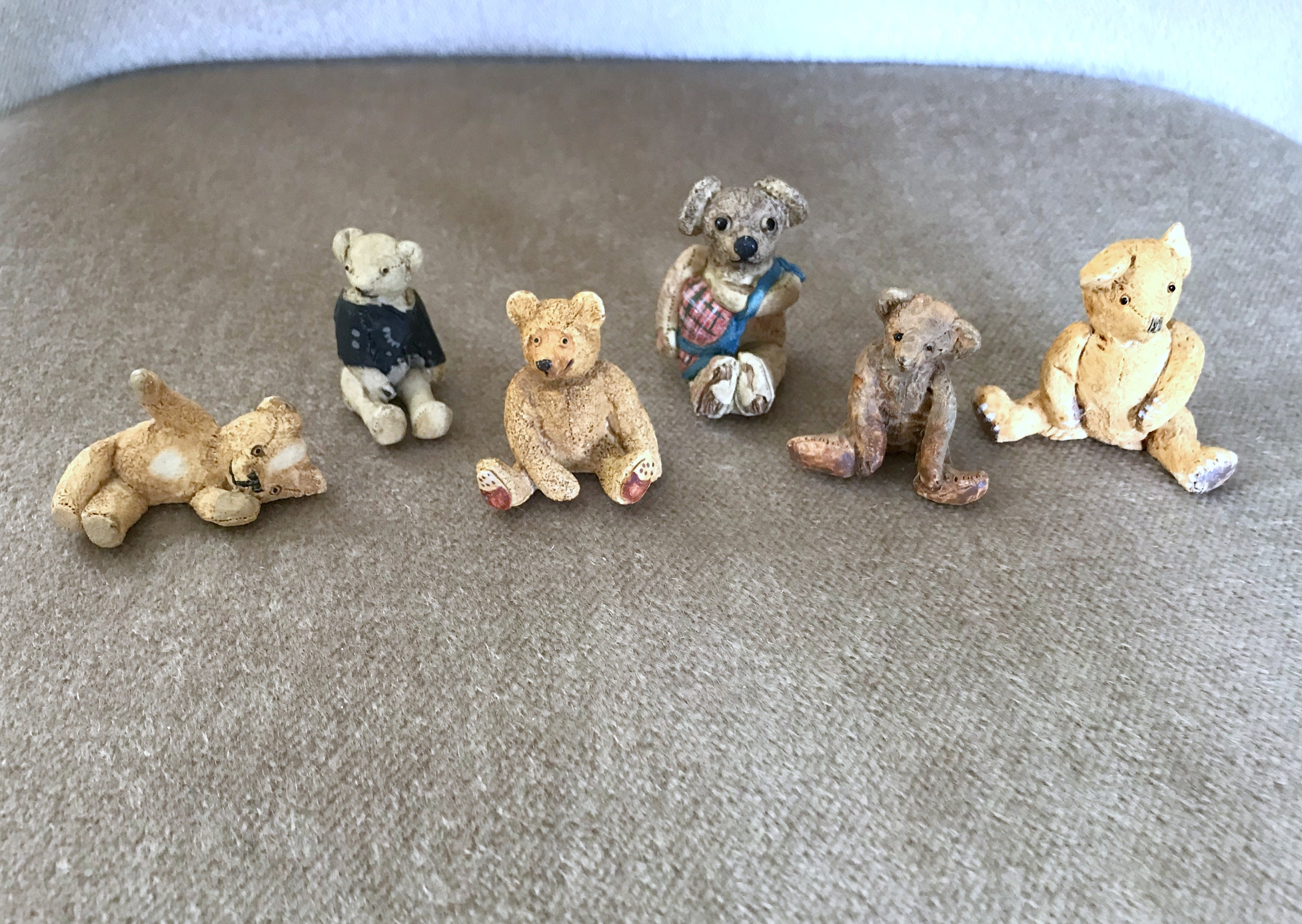 Vintage Peter Fagan Teddy Bear Set 6 Pieces 1:12th Scale Figure 90s ...