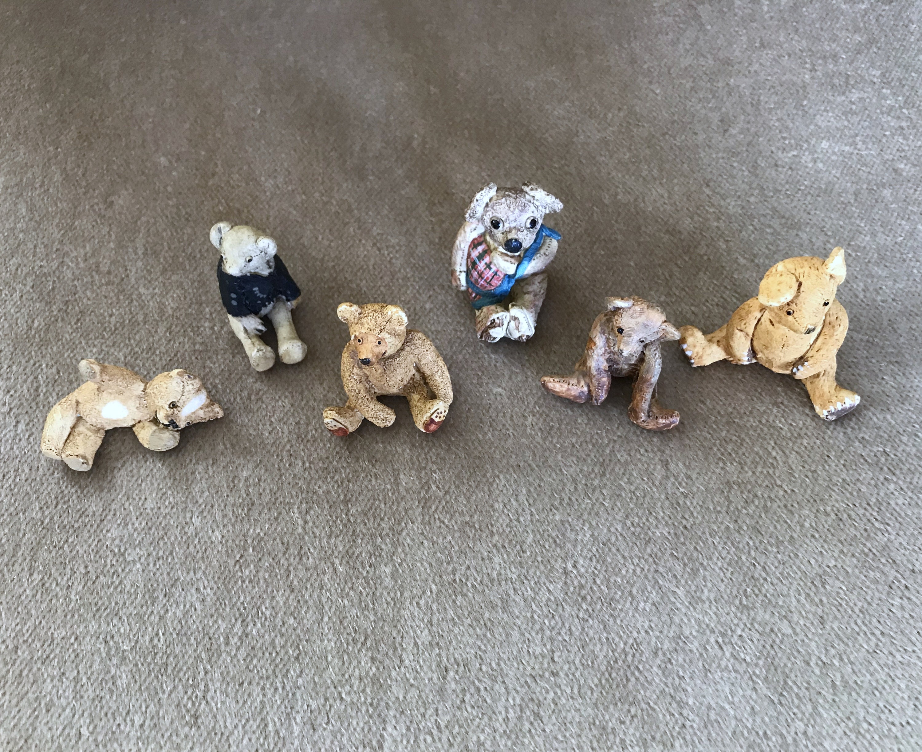Vintage Peter Fagan Teddy Bear Set 6 Pieces 1:12th Scale Figure 90s ...