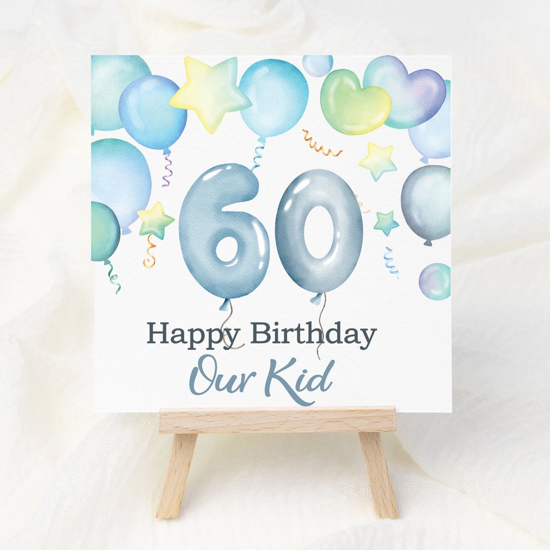 60th Birthday Card for Men, Birthday Card for Him, Personalised 60th ...