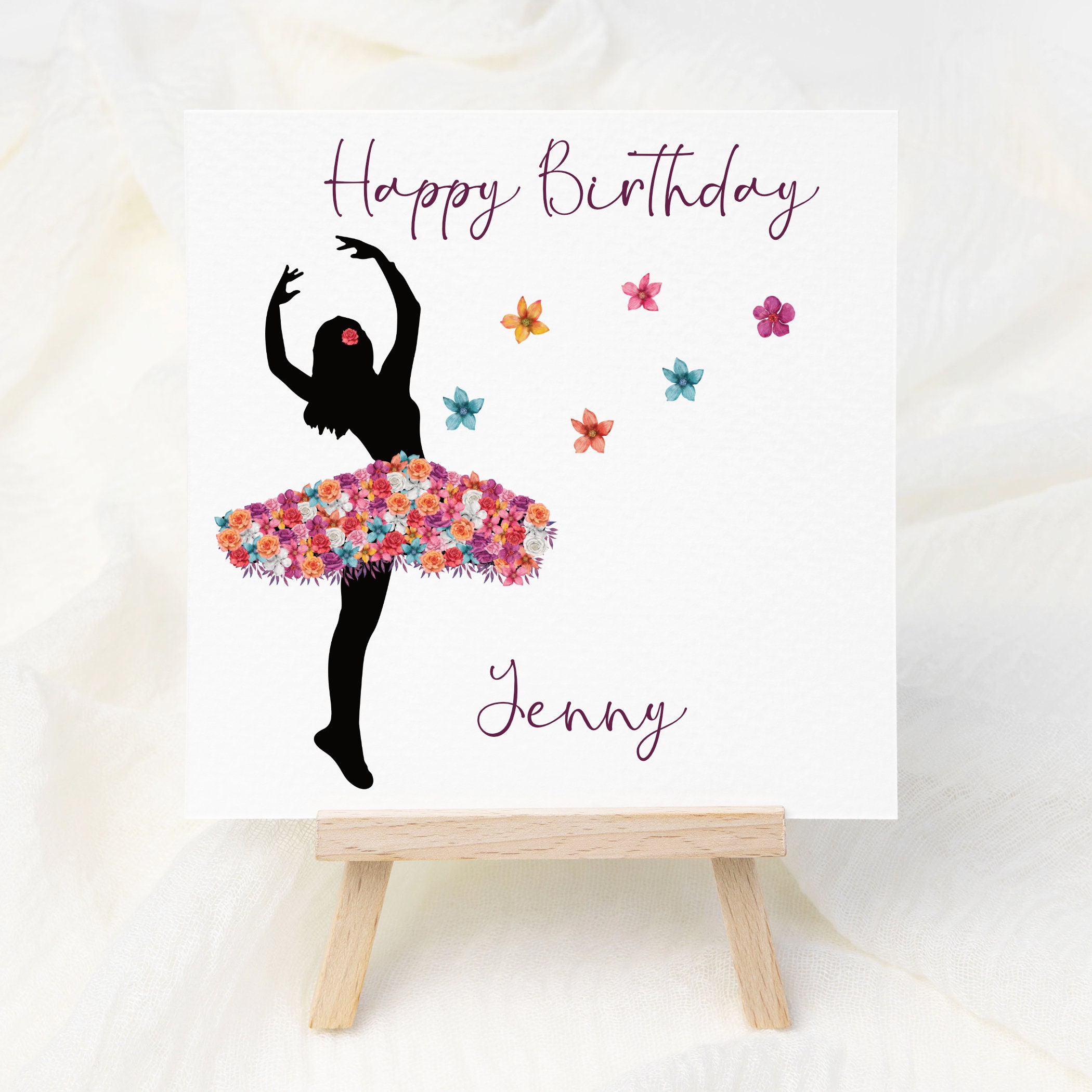 Personalised Dancer Birthday Card, Birthday Card for Women, Birthday ...