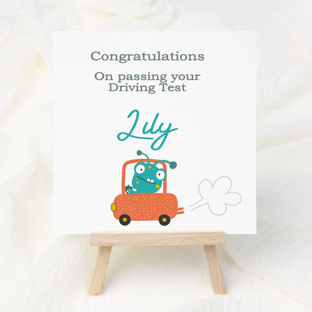 Driving Test Pass Card, Passed Your Driving Test Card, Funny Driving ...